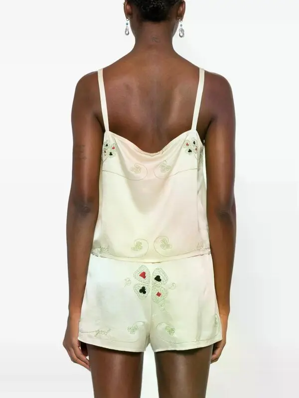 BODE Floral-embroidered Tank Top