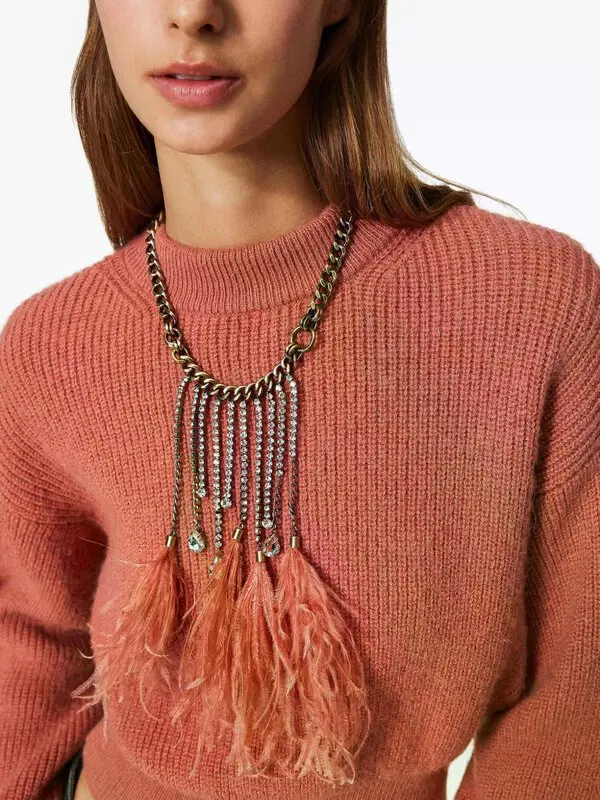 TWINSET Feather-tassel Necklace - Silver