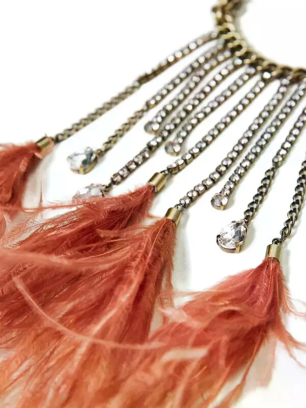 TWINSET Feather-tassel Necklace - Silver
