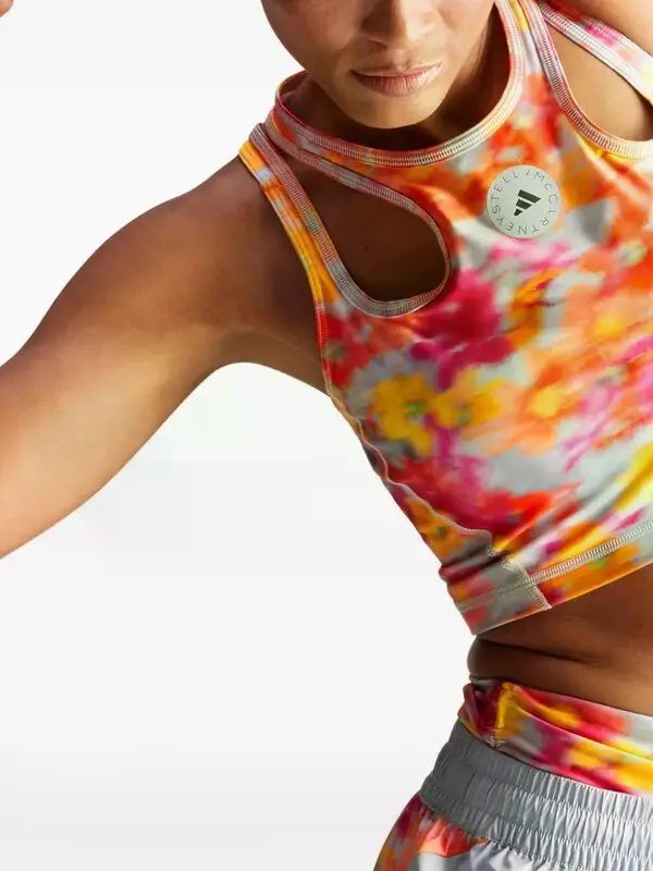 Adidas By Stella McCartney Tie-dye Sleeveless Top