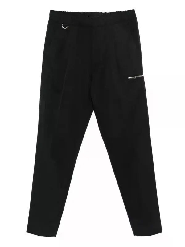LOW BRAND Ring-detail Straight-leg Trousers