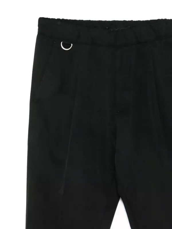LOW BRAND Ring-detail Straight-leg Trousers