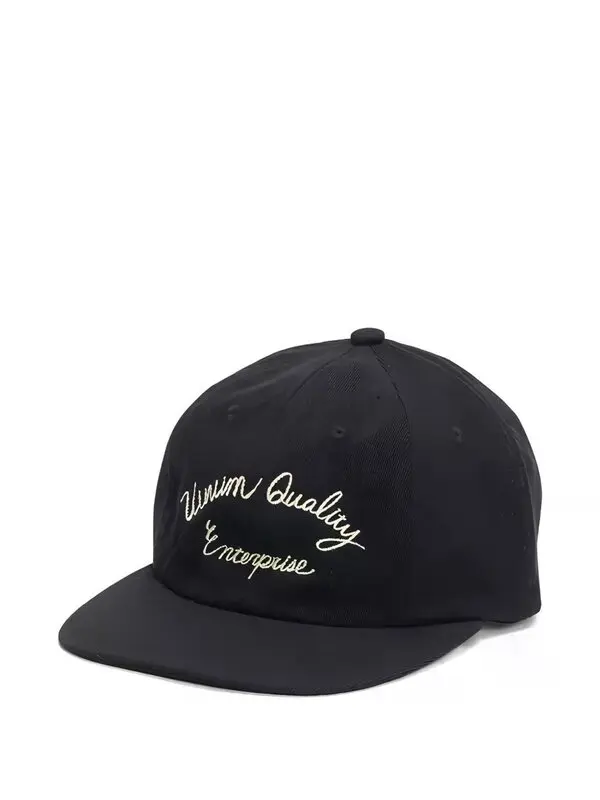 Visvim Logo-detail Wool-linen Cap - Black