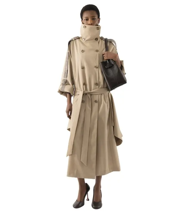 Arakii Drop Waist Trench Coat - Beige