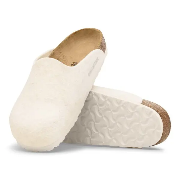BIRKENSTOCK Amsterdam Bs Felt Clogs - Eggshell