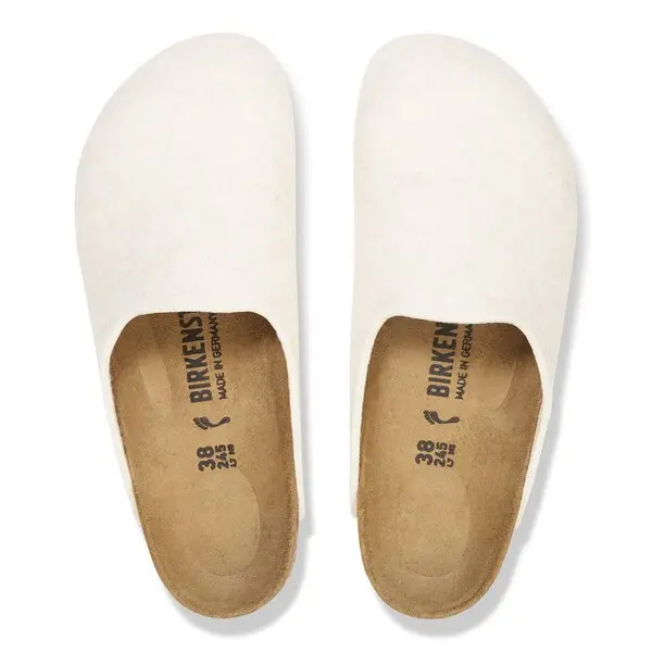 BIRKENSTOCK Amsterdam Bs Felt Clogs - Eggshell