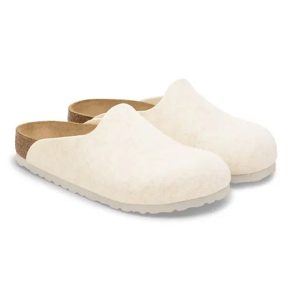 BIRKENSTOCK Amsterdam Bs Felt Clogs - Eggshell
