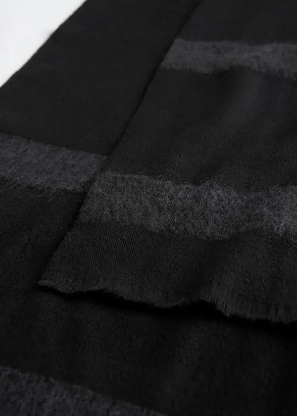 TOTEME Monogram Twill Scarf - Black