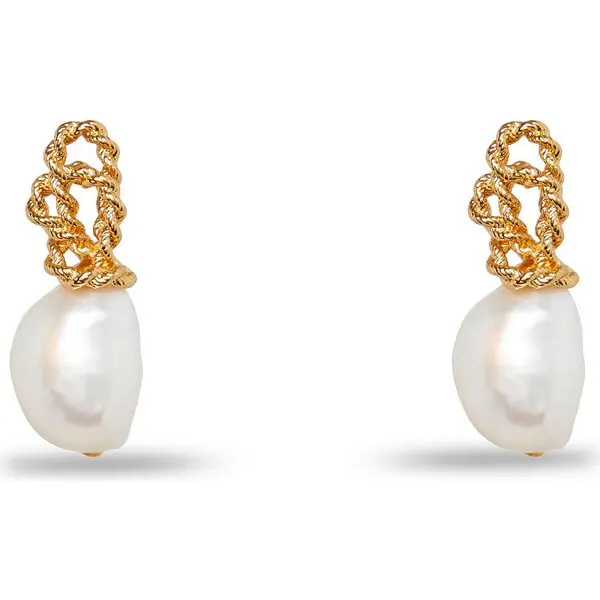 Lele Sadoughi Chateau Faux Drop Earrings - Pearl