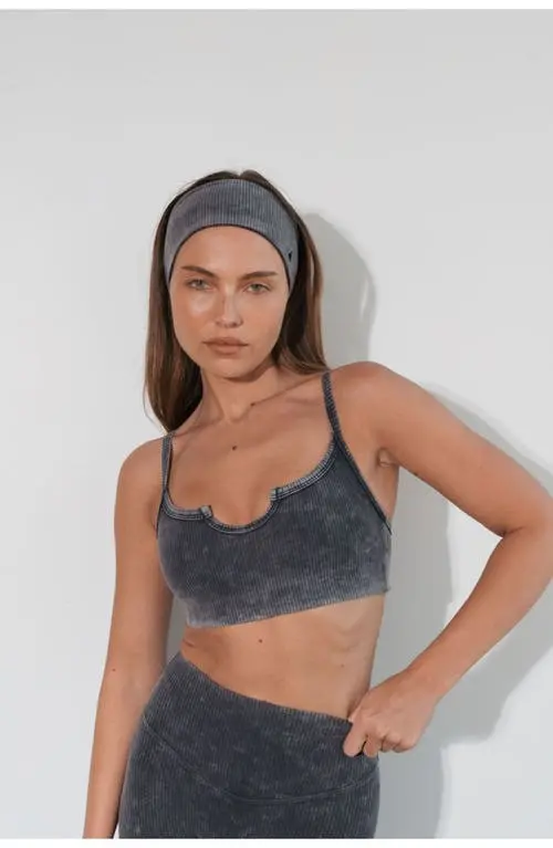 VITALITY Cloud Ii Rib Notch Bra - Iron Washed