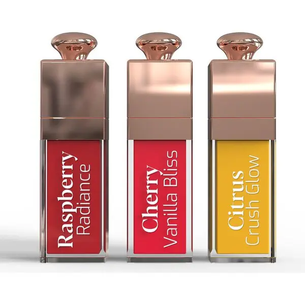 PURSONIC Nourishing Lip Oil Set3 Flavors - Multicolor