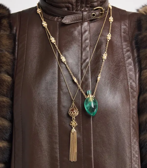 Chloé Victorian Pendant Necklace - Green