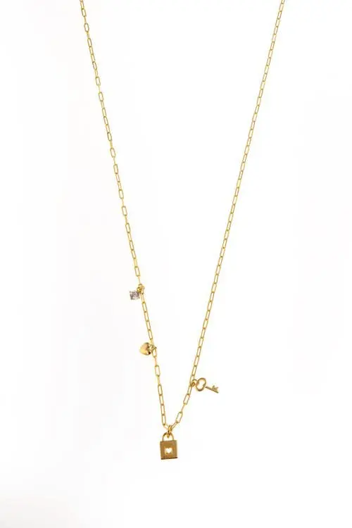 ARTE NOVA JEWELLERY Key Necklace - Silver Gold Plated