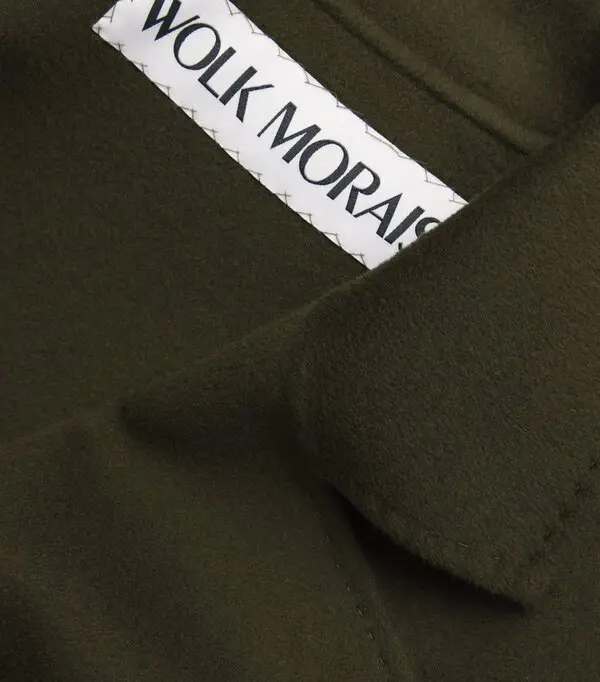 WOLK MORAIS Cashmere On Set Cape Maxi Coat - Brown