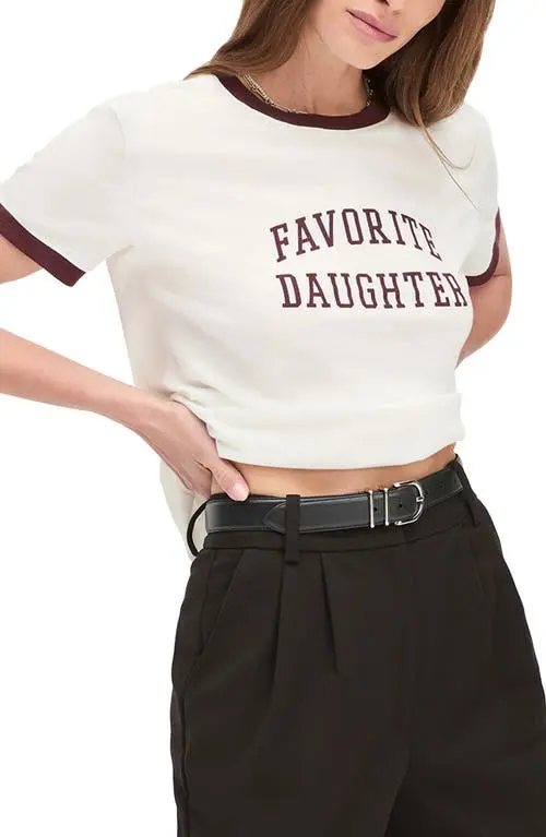 FAVORITE DAUGHTER Logo Ringer T-shirt
