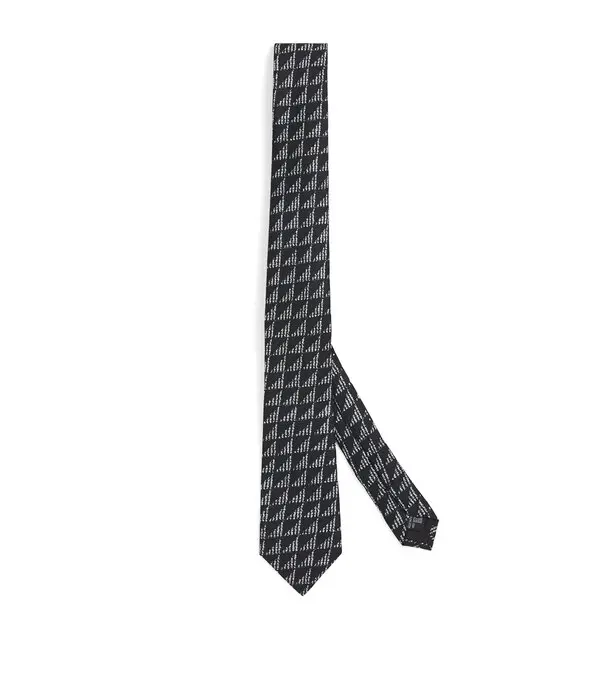 Giorgio Armani Silk Arrow Jacquard Tie - Blue