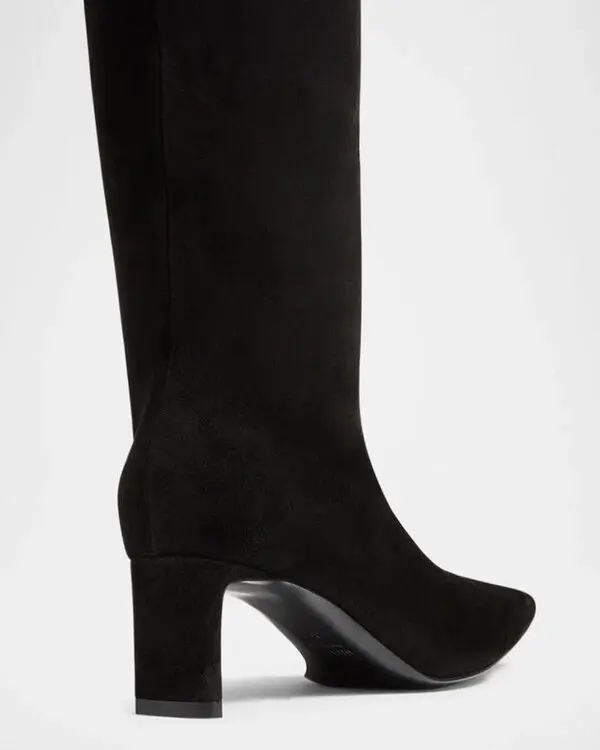 Khaite Ona Suede Knee-high Boots - Black