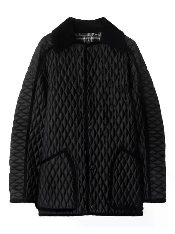 Burberry Quilted Corduroy-trimmed Jacket