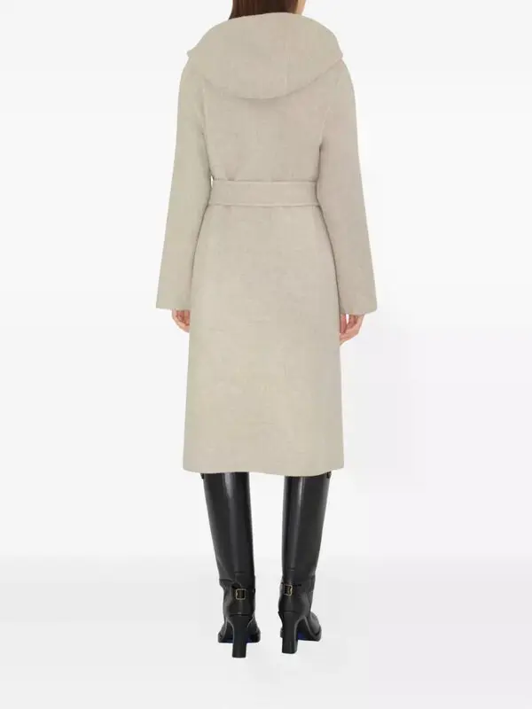 Burberry Hooded Cashmere Wrap Coat