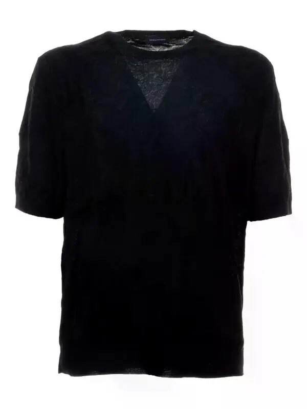 Tagliatore Short-sleeved Cotton T-shirt - Black