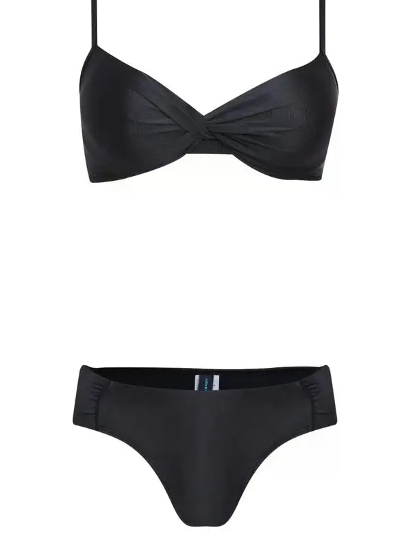 LYGIA & NANNY Vitoria Twist-front Bikini - Black
