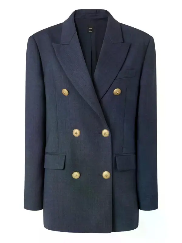 Pinko Double-breasted Blazer With Gold-tone Buttons