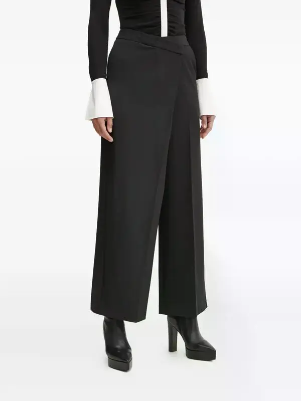 Karl Lagerfeld Wrap-front Wide-leg Pants