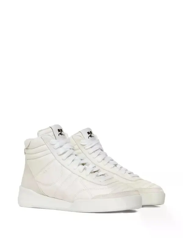 COURREGES Padded Leather High-top Sneakers