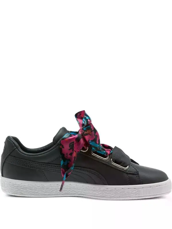 PUMA Satin-bow Leather Sneakers - Black