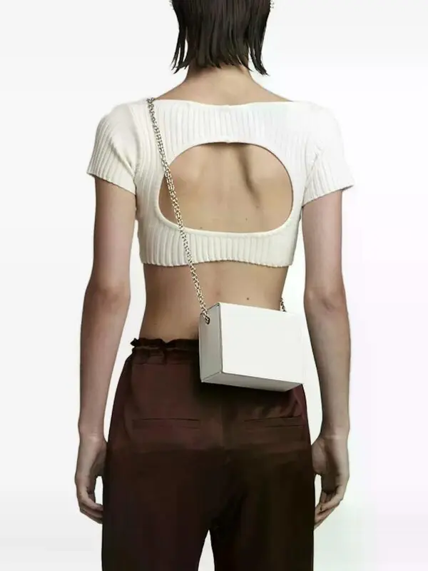 GLORIA COELHO Cut-out Ribbed Top