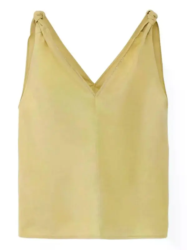 Fabiana Filippi Sleeveless V-neck Top - Yellow