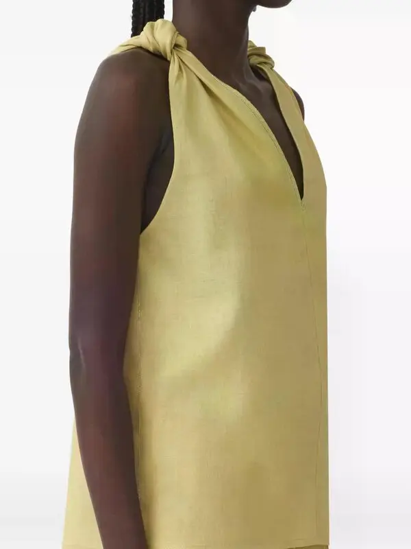 Fabiana Filippi Sleeveless V-neck Top - Yellow