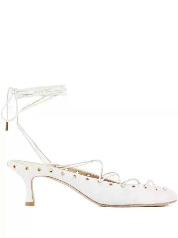 Chloé 60mm Ghillie Lace-up Pumps - White