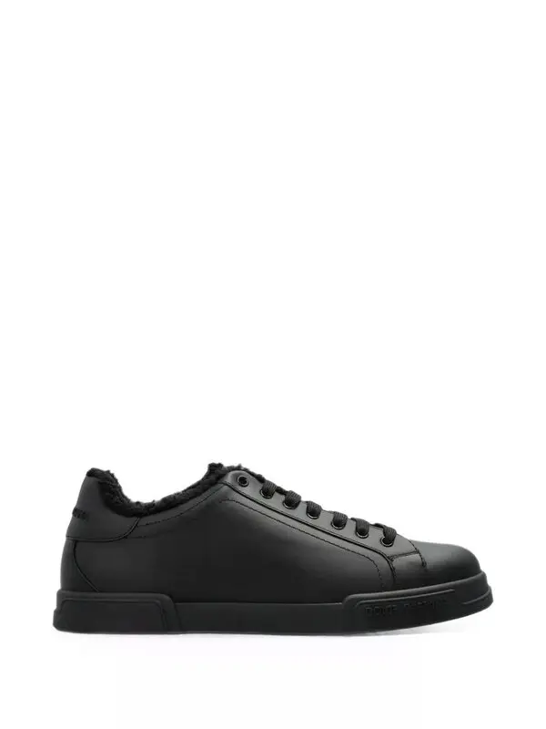 Dolce & Gabbana Portofino Light Calfskin Sneakers - Black