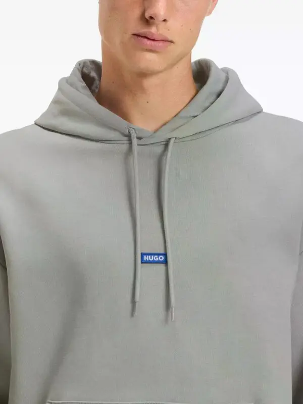Hugo Cotton Logo-patch Hoodie