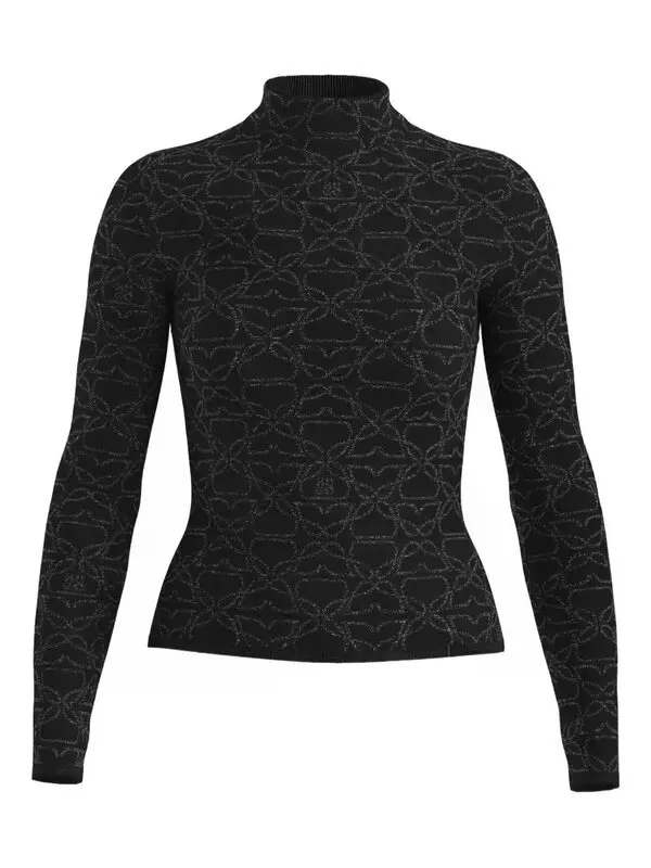 Hugo Floral-pattern Turtleneck Top