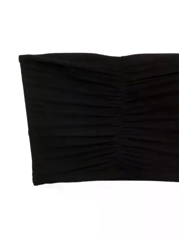 JAMES PERSE Ruched Strapless Top - Black
