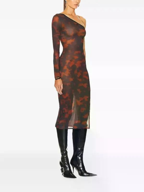 COURREGES Abstract-pattern Print Midi Dress