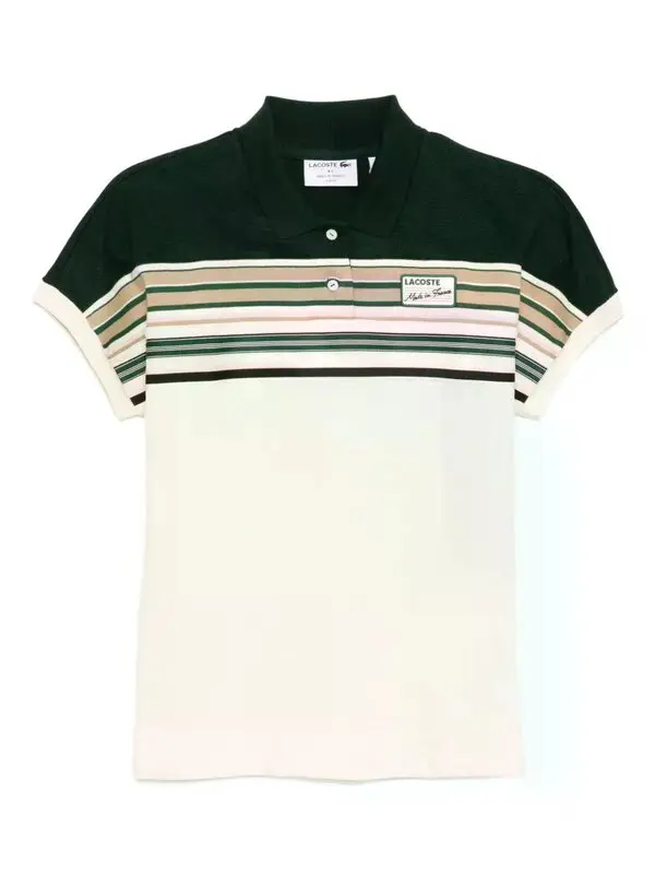 Lacoste Striped Polo Shirt - Green