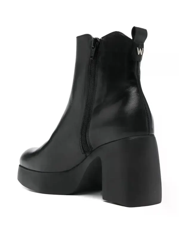 WONDERS 80mm Block-heel Ankle Boots - Black