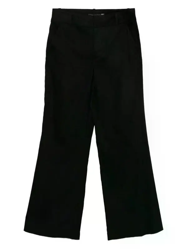 Alice + Olivia Pinstripe Wide-leg Trousers - Black