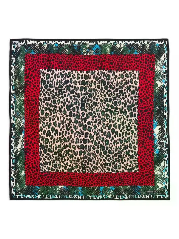 Bimba Y Lola Leopard-snake Print Scarf - Neutrals