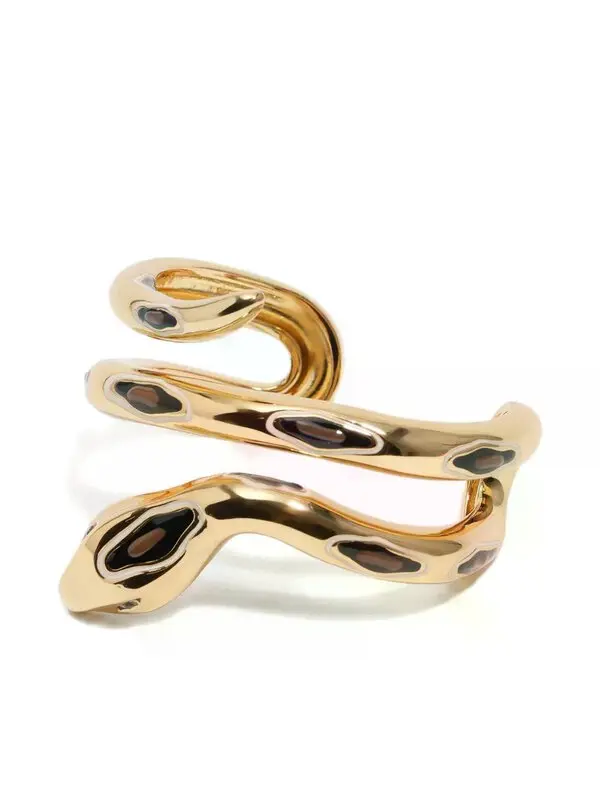 Bimba Y Lola Snake-design Double-wrap Cuff Bracelet