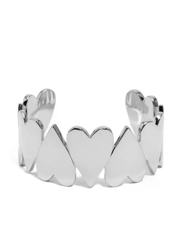 Bimba Y Lola Heart Motif Cuff Bracelet - Silver
