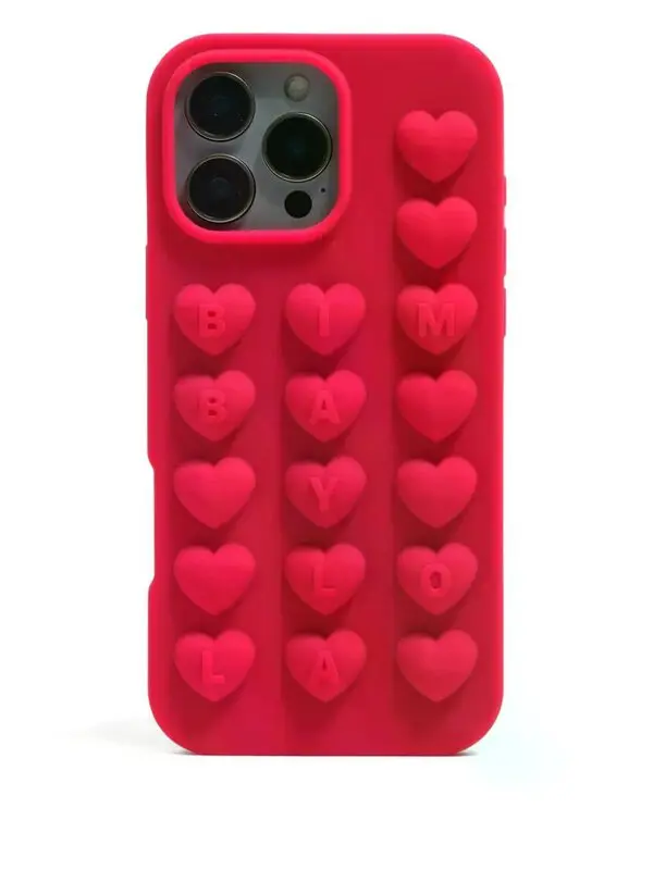 Bimba Y Lola Heart-embellished Iphone 14 Pro Max Case - Red