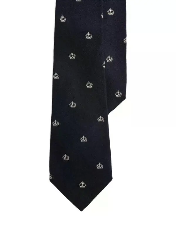 Ralph Lauren Crown-print Neck Tie - Blue
