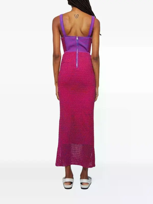 DION LEE Corset-effect Knit Maxi Dress