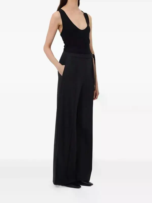 Loulou De Saison Pleated Buckle-fastening Trousers