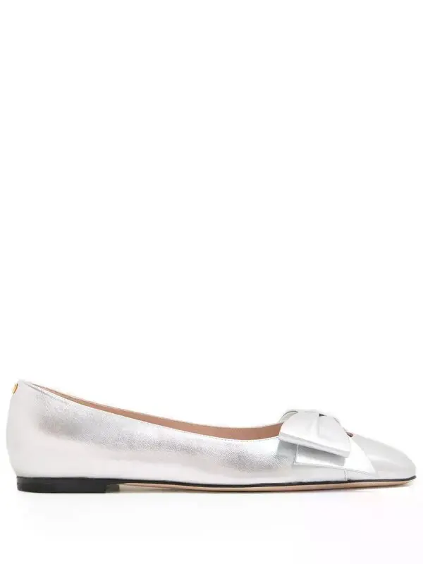 Valentino Garavani Bow-detailing Ballet Flats - Silver