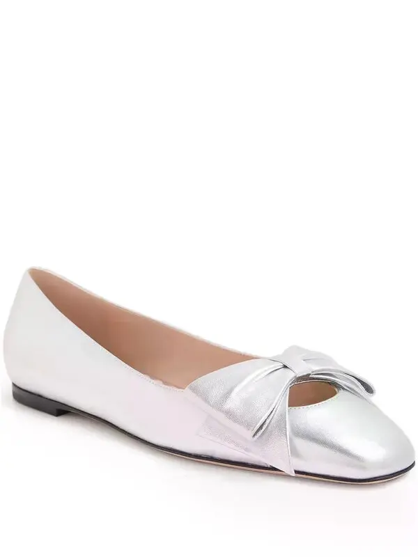Valentino Garavani Bow-detailing Ballet Flats - Silver